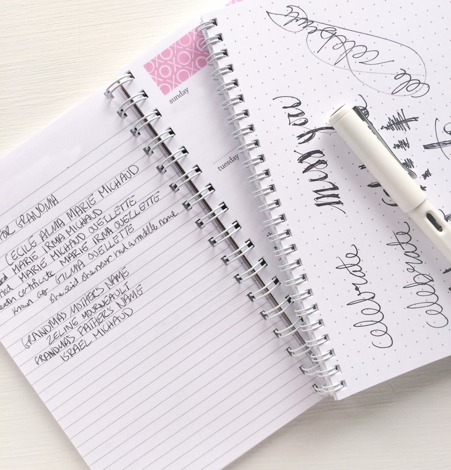 current notebook set up – notes from letter C design